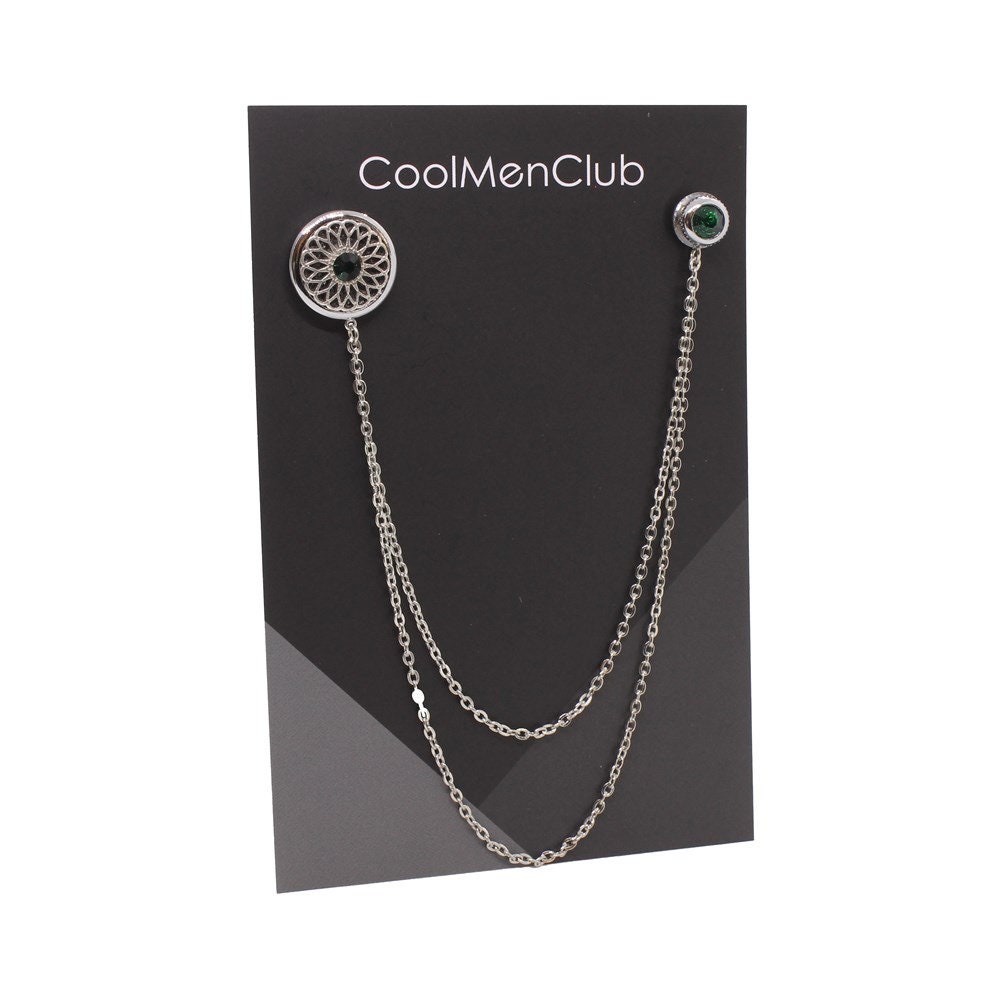 Lapel Pin Brooch Set Shirt Jacket Collar Chain Shirt Chain - Etsy