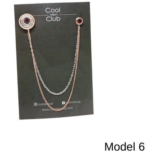 Handmade Jacket Chain Brooch / Lapel Chain Pin / Men's - Etsy