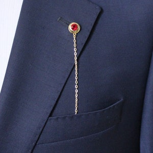 Lapel Chain Handmade, Unique Design Lapel Chain Pin, Gift for Him, Mens ...