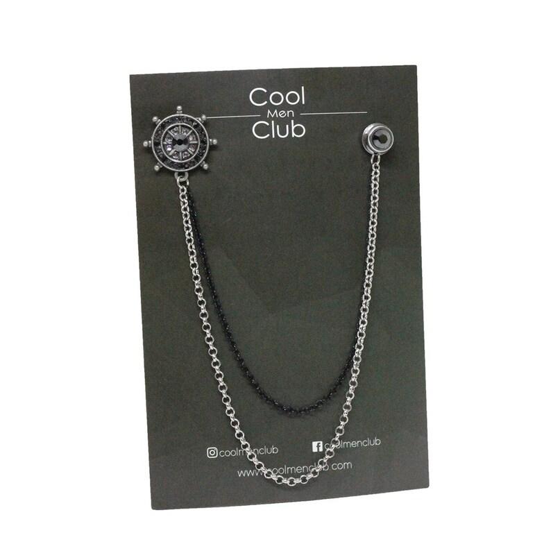 Handmade Jacket Chain Brooch / Lapel Chain Pin / Men's - Etsy