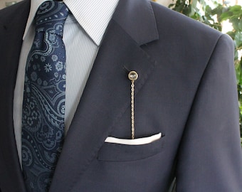 5 Models in 1 Jacket Chain Lapel Pin With Changeable Stones | Etsy