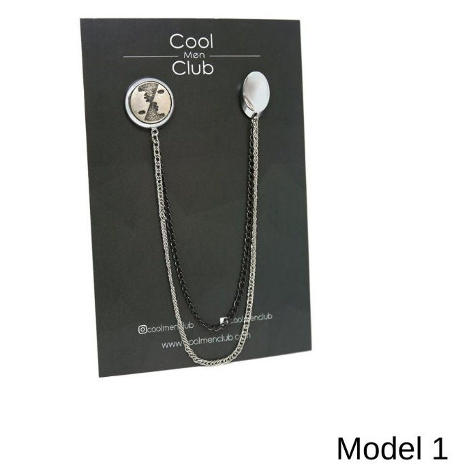 Handmade Jacket Chain Brooch / Lapel Chain Pin / Men's - Etsy