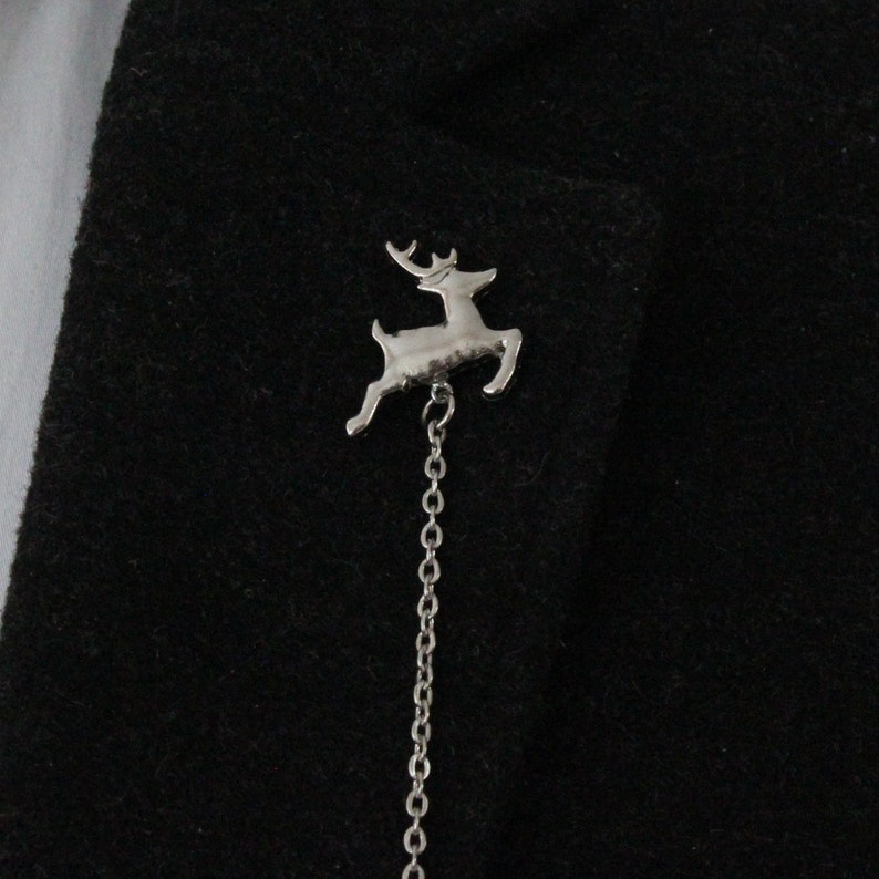 Deer Lapel Chain Handmade Unique Design Lapel Chain Pin Gift - Etsy
