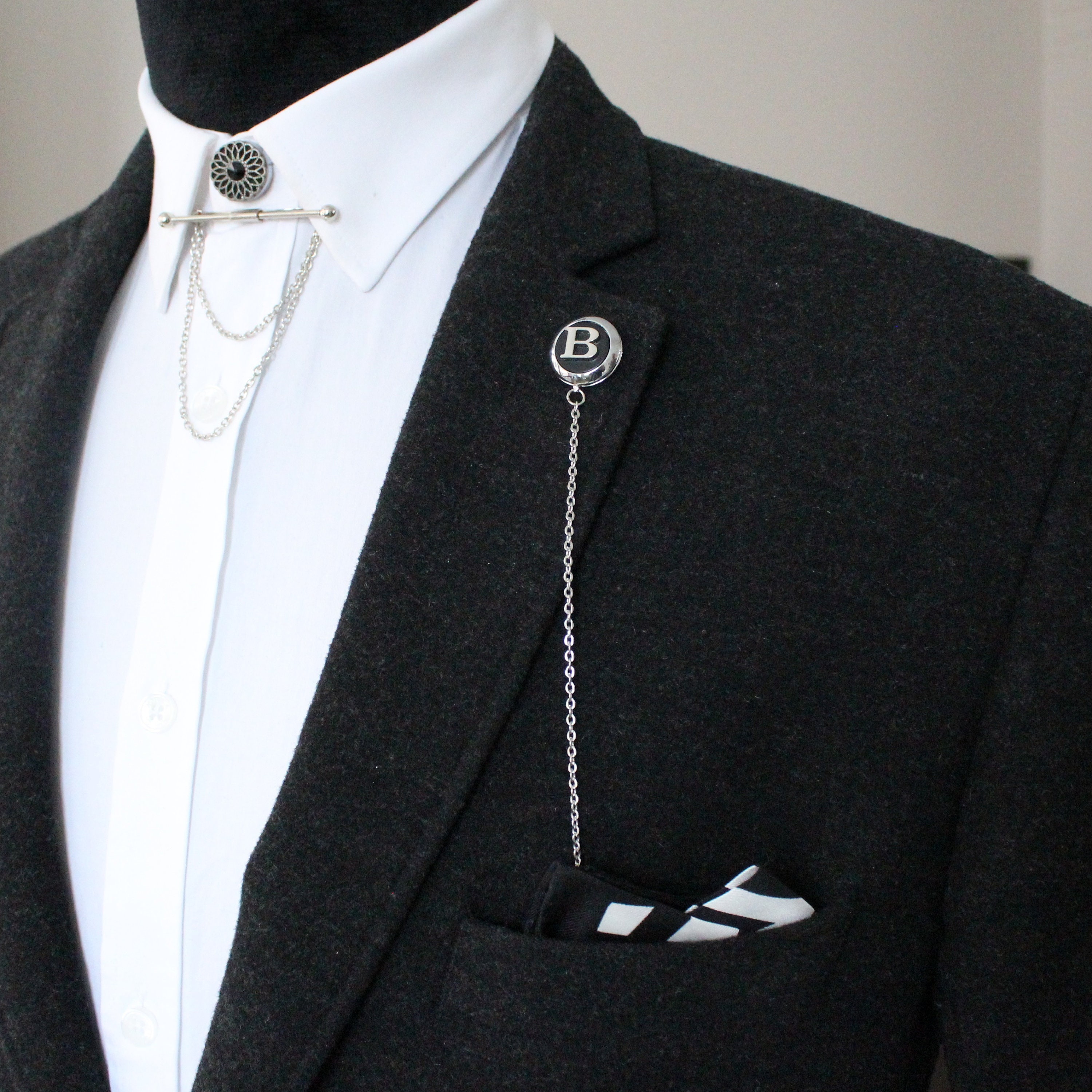 Customized Handmade Lapel Chain Pin Unique Design | Etsy