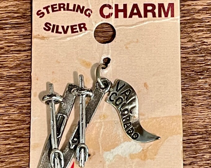 Vintage Sterling Silver Vail Colorado Skiing Charm, Made in USA - Etsy