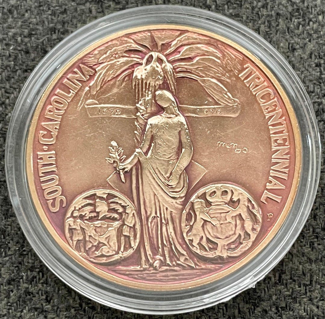 Vintage 1670-1970 South Carolina Tricentennial Medallion, Philadelphia ...