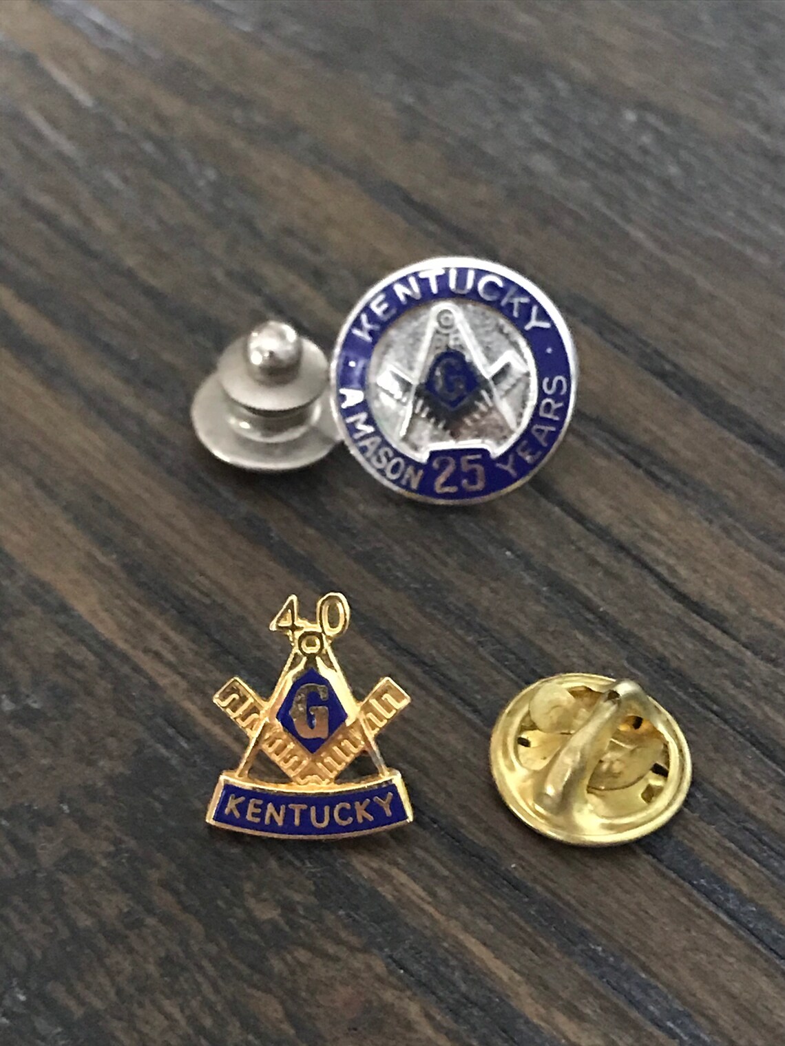 Vintage Kentucky Masonic Pins, Free Masons 25 Year Pin 1970s - Etsy