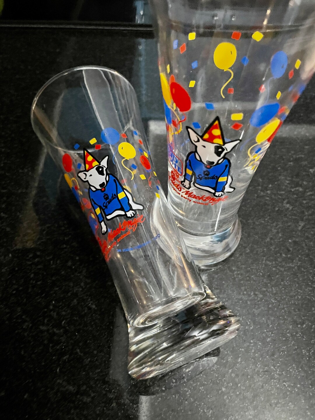 Vintage 1987 Spuds Mackenzie Bud Lite Beer Glasses, Pair - Etsy