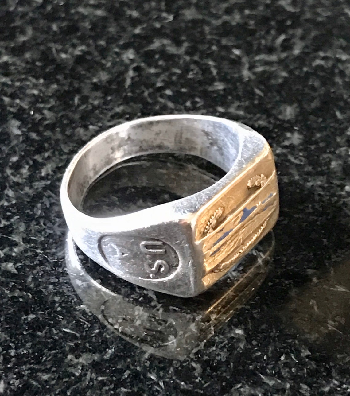 Rare Vintage WW2 Sterling Silver Infantry Combat Signet Ring US Army ...