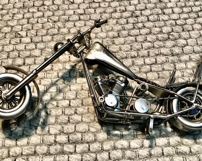 Custom Handmade Chopper 13” Raked Out Motorcycle Recycled and ...