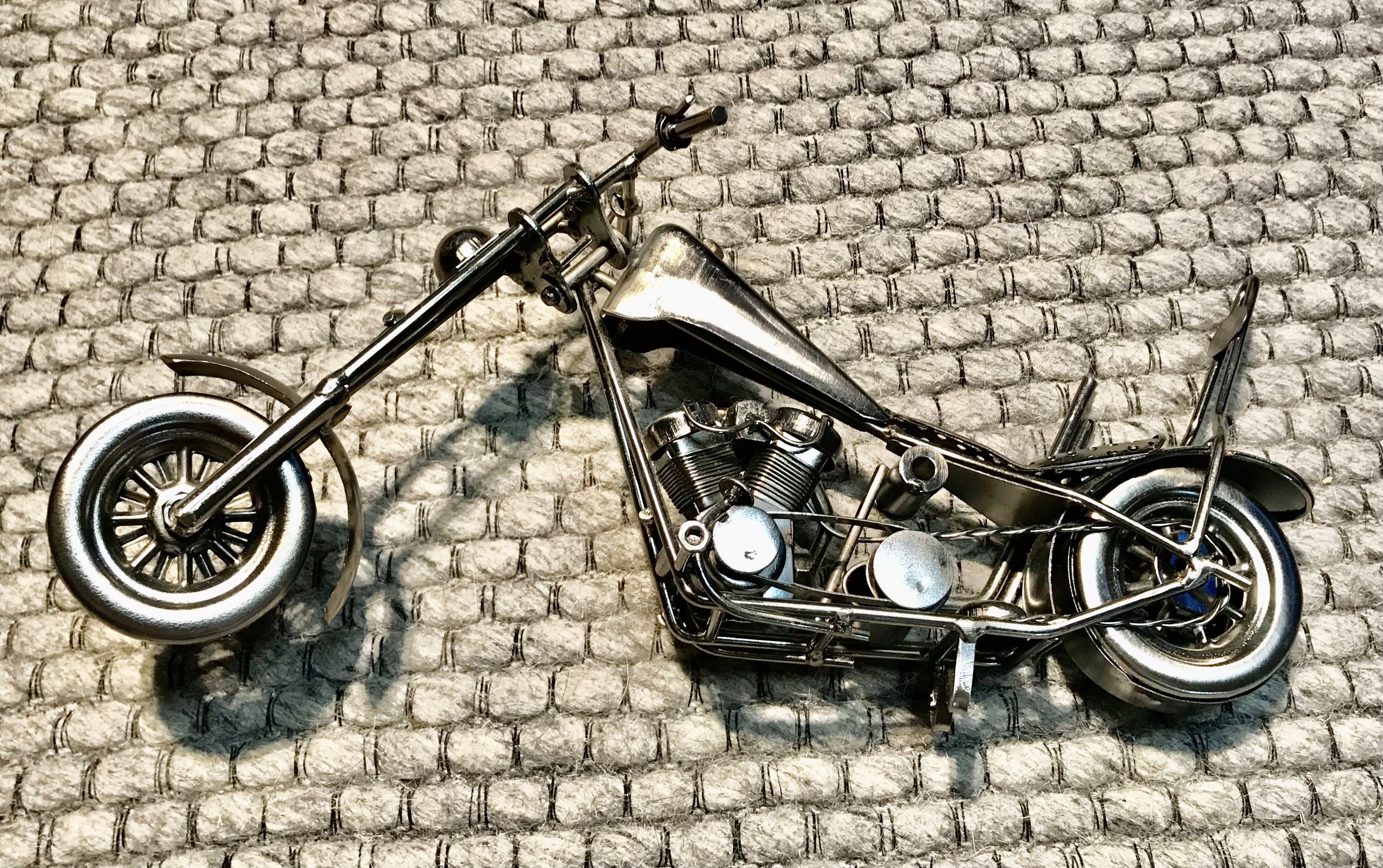 Custom Handmade Chopper 13 Raked Out Motorcycle Recycled and Repurposed ...