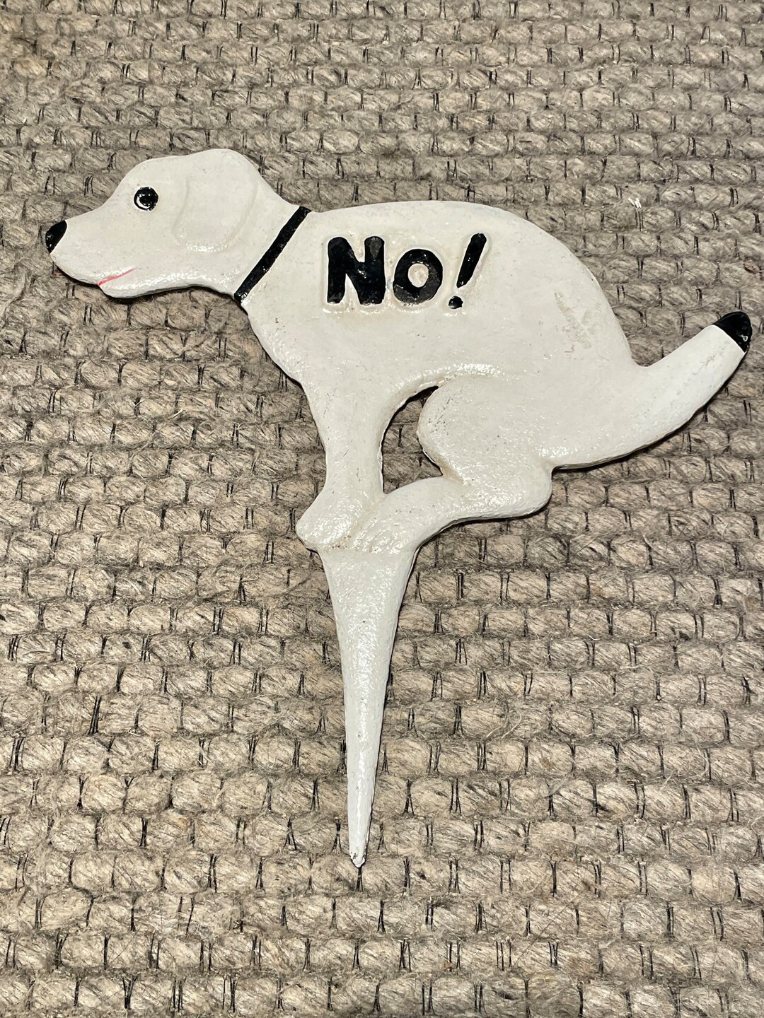 Vintage Double Sided Cast Iron No Poo Dog Sign for Yards and Gardens ...