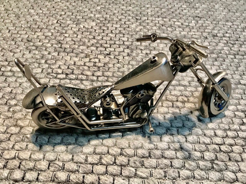 Custom Handmade Chopper 13” Raked Out Motorcycle Recycled and ...