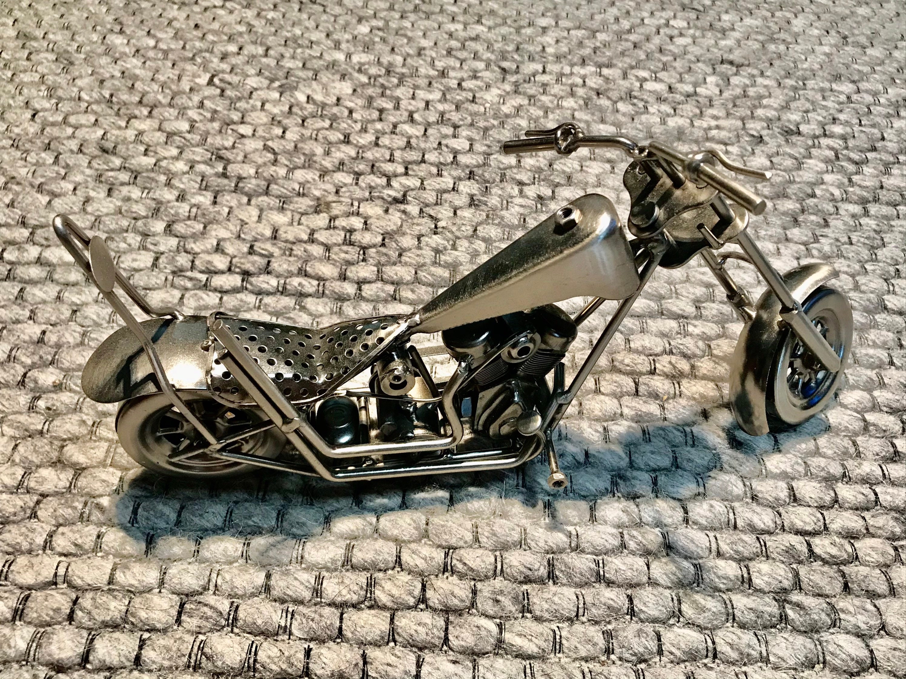 Custom Handmade Chopper 13” Raked Out Motorcycle Recycled and ...