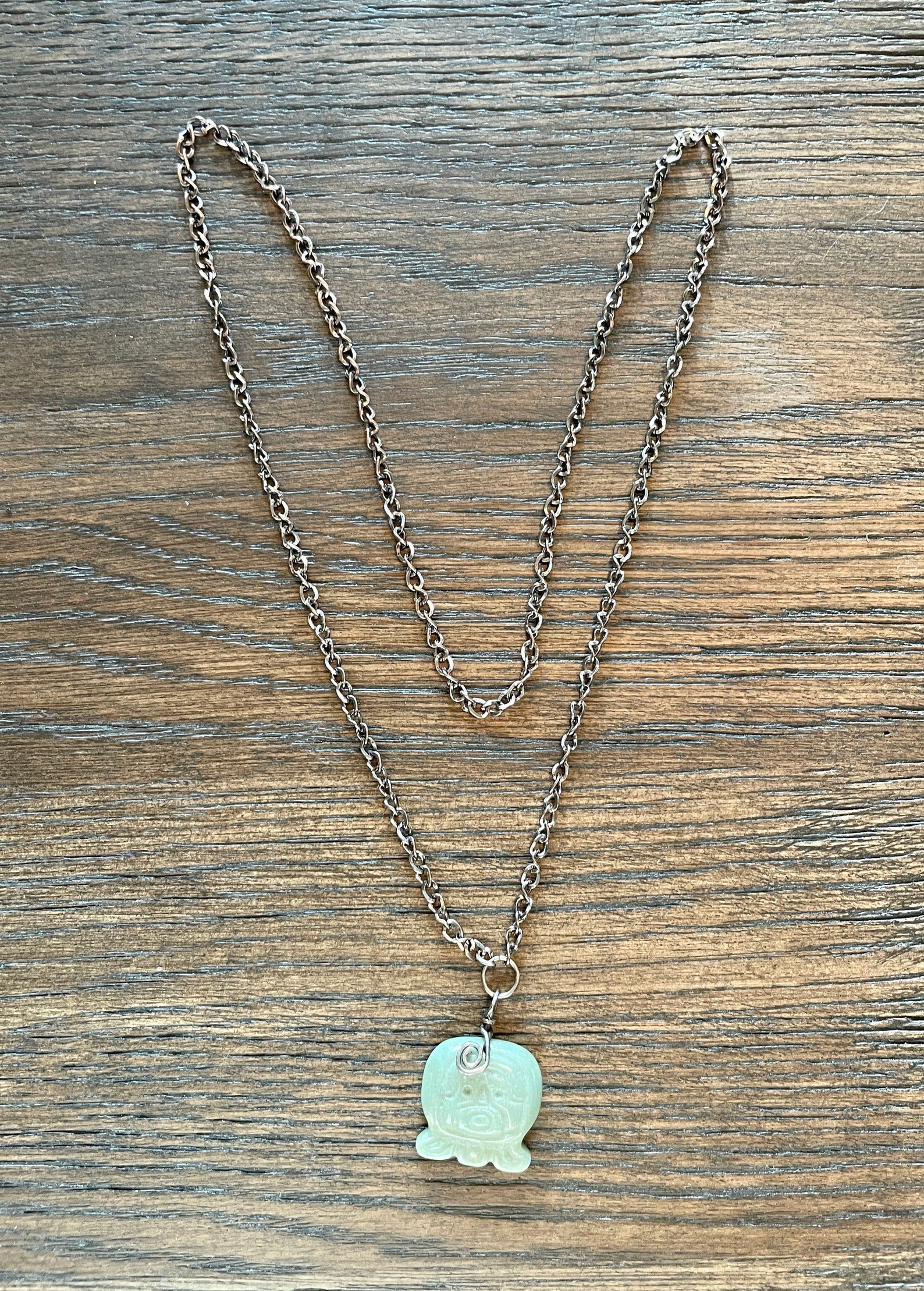 Vintage 1970s Aztec Meso American Green Apple Jade Hieroglyphic LORD ...