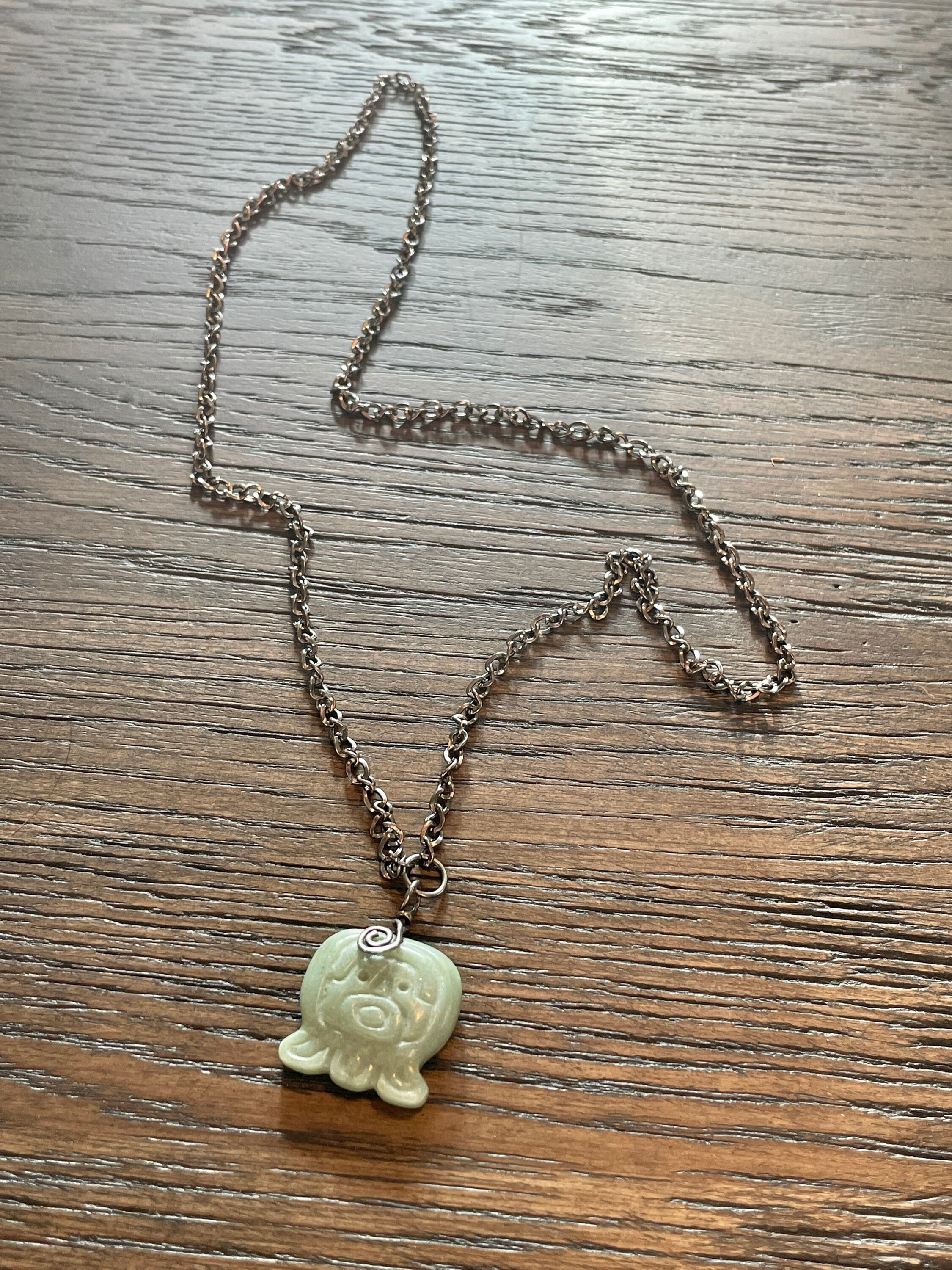 Vintage 1970s Aztec Meso American Green Apple Jade Hieroglyphic LORD ...