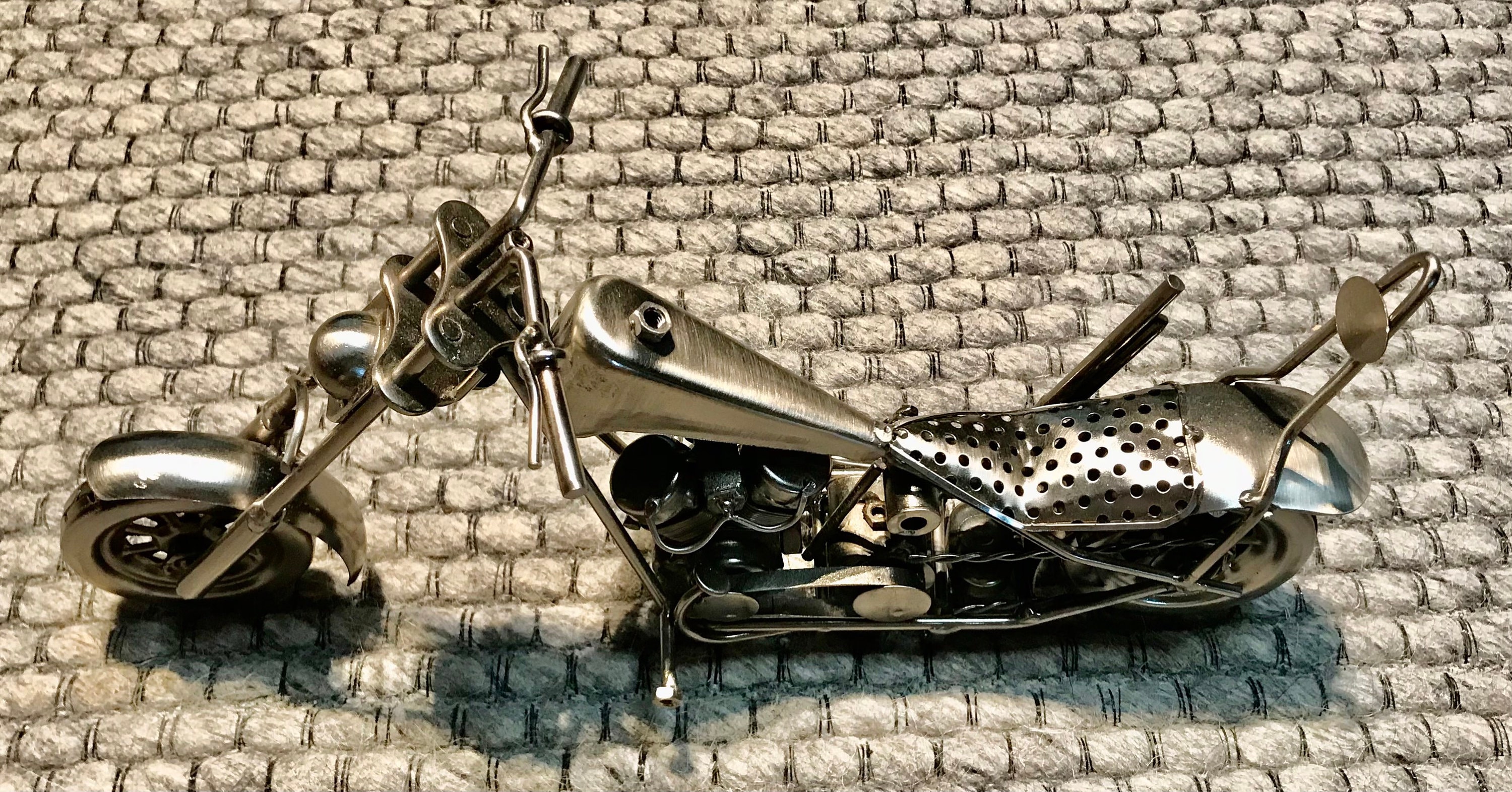 Custom Handmade Chopper 13 Raked Out Motorcycle Recycled and Repurposed ...