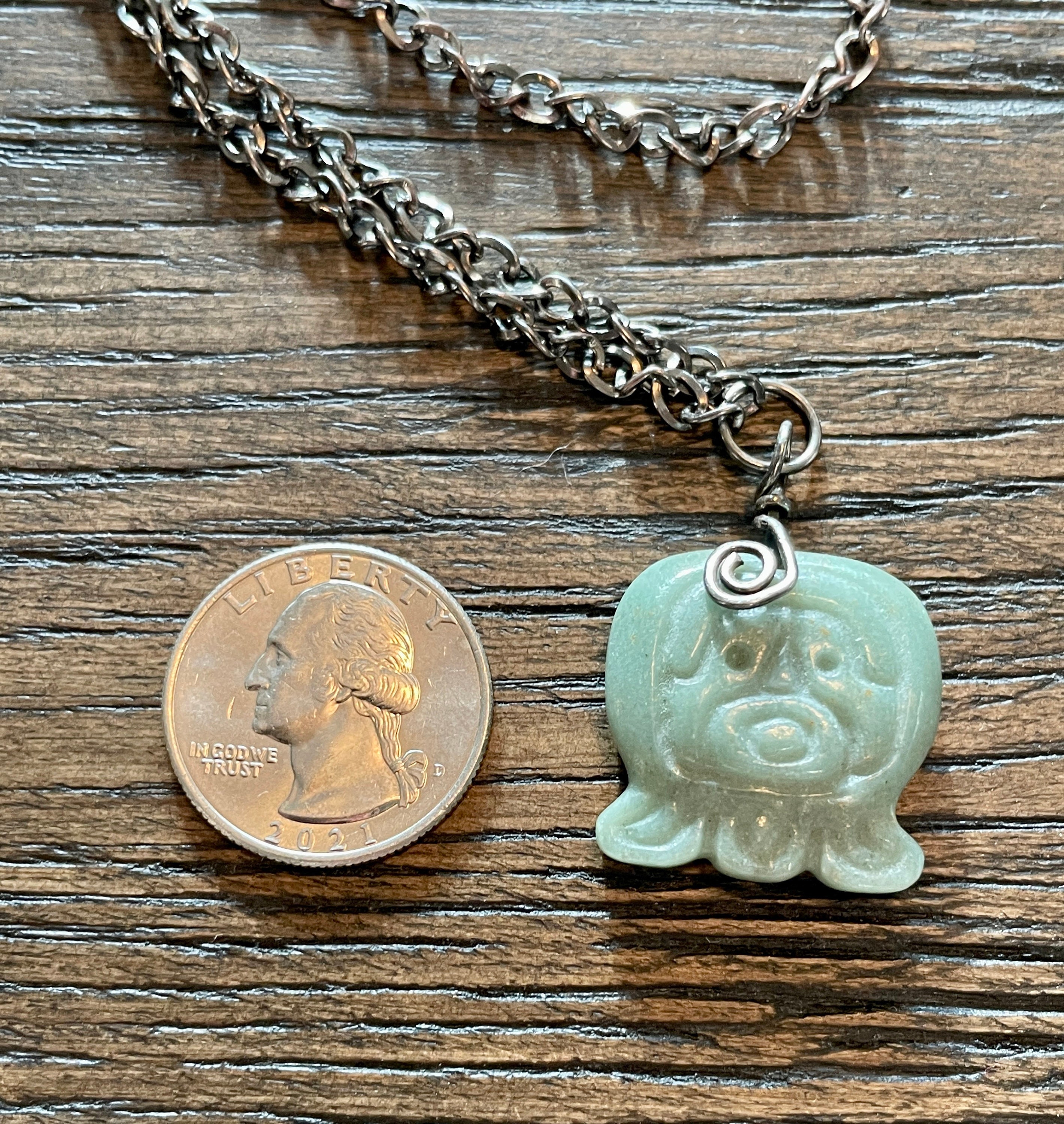 Vintage 1970s Aztec Meso American Green Apple Jade Hieroglyphic LORD ...