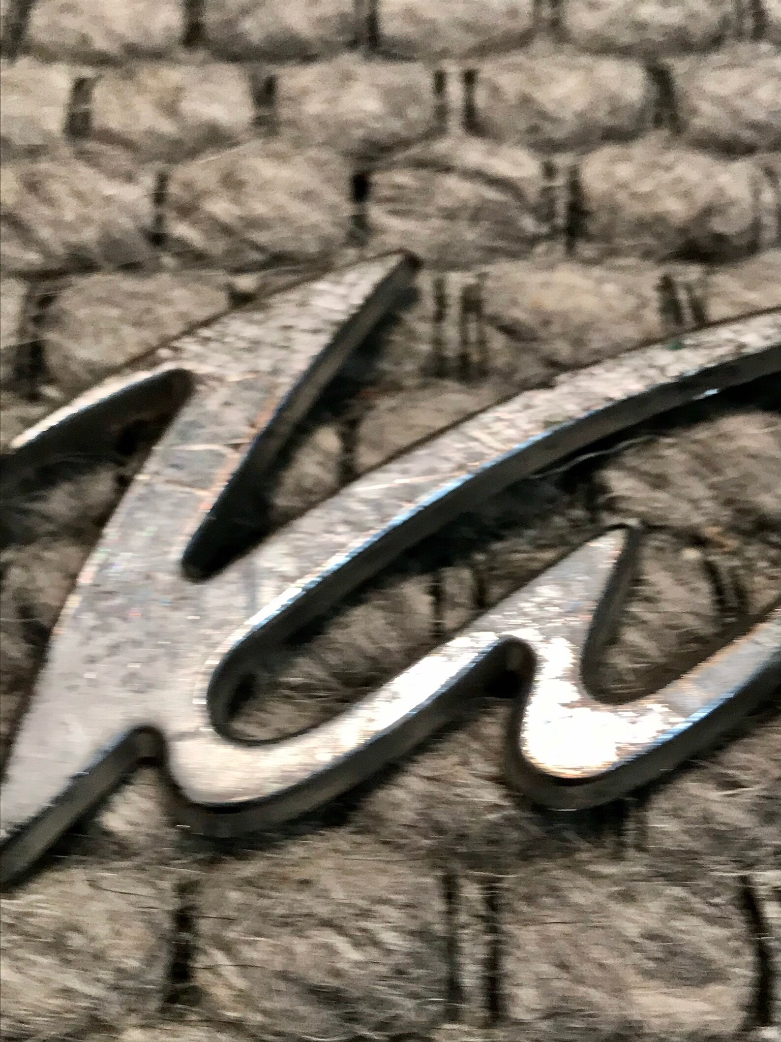 Vintage 1970s Vino (wine) Cursive Font Silvery Alloy Small Sign - Etsy