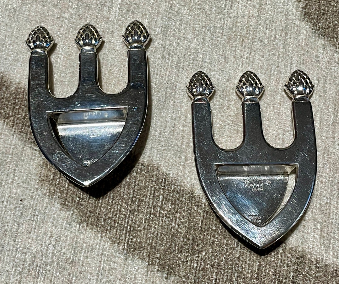 Two Vintage Sheffield Silver Co Casserole Spoon Rests, Made in Italy ...