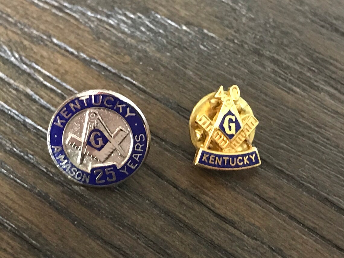 Vintage Kentucky Masonic Pins, Free Masons 25 Year Pin 1970s - Etsy