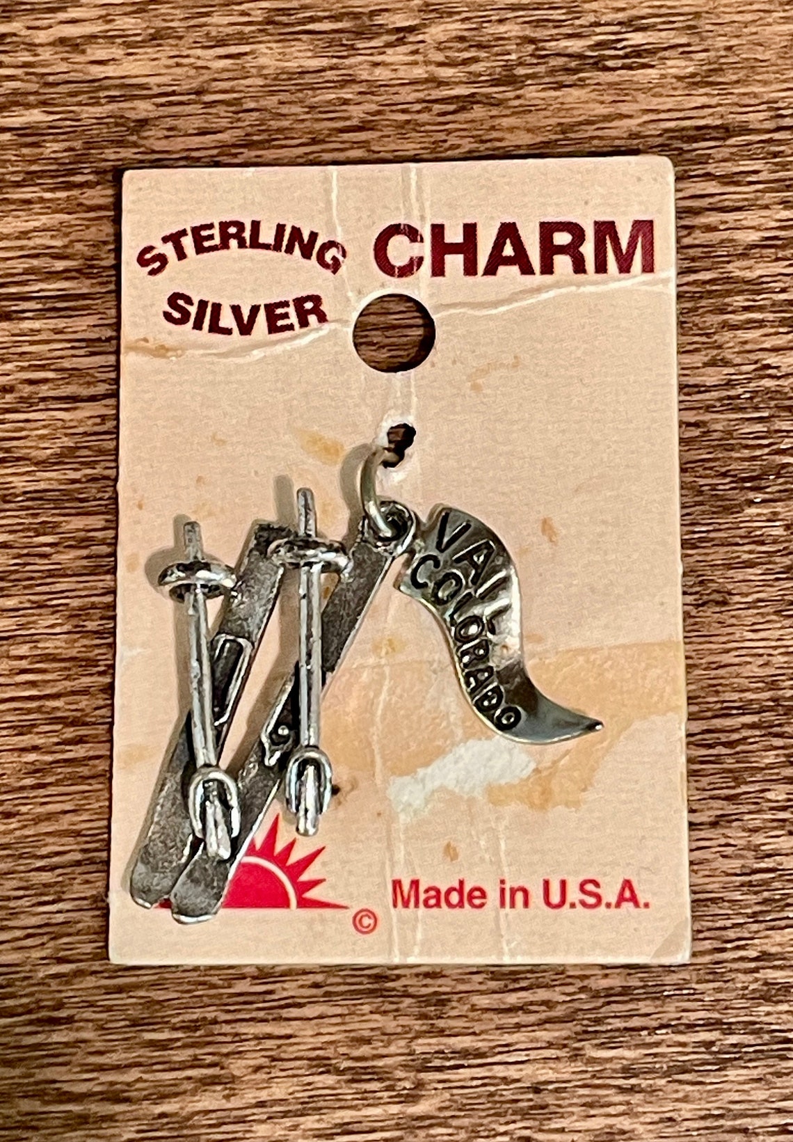 Vintage Sterling Silver Vail Colorado Skiing Charm, Made in USA - Etsy