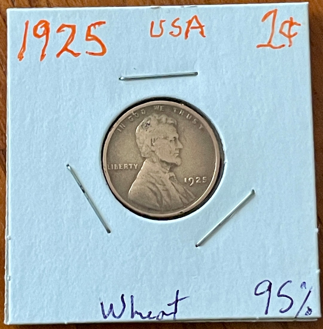 1925 Wheat Penny, Copper USA One Cent, Collectible Coin - Etsy