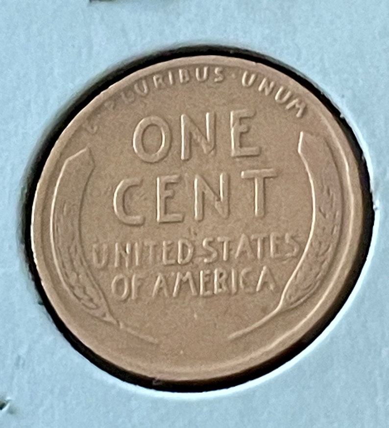 Vintage 1927 Copper Wheat Penny USA One Cent Abraham Lincoln Bust ...
