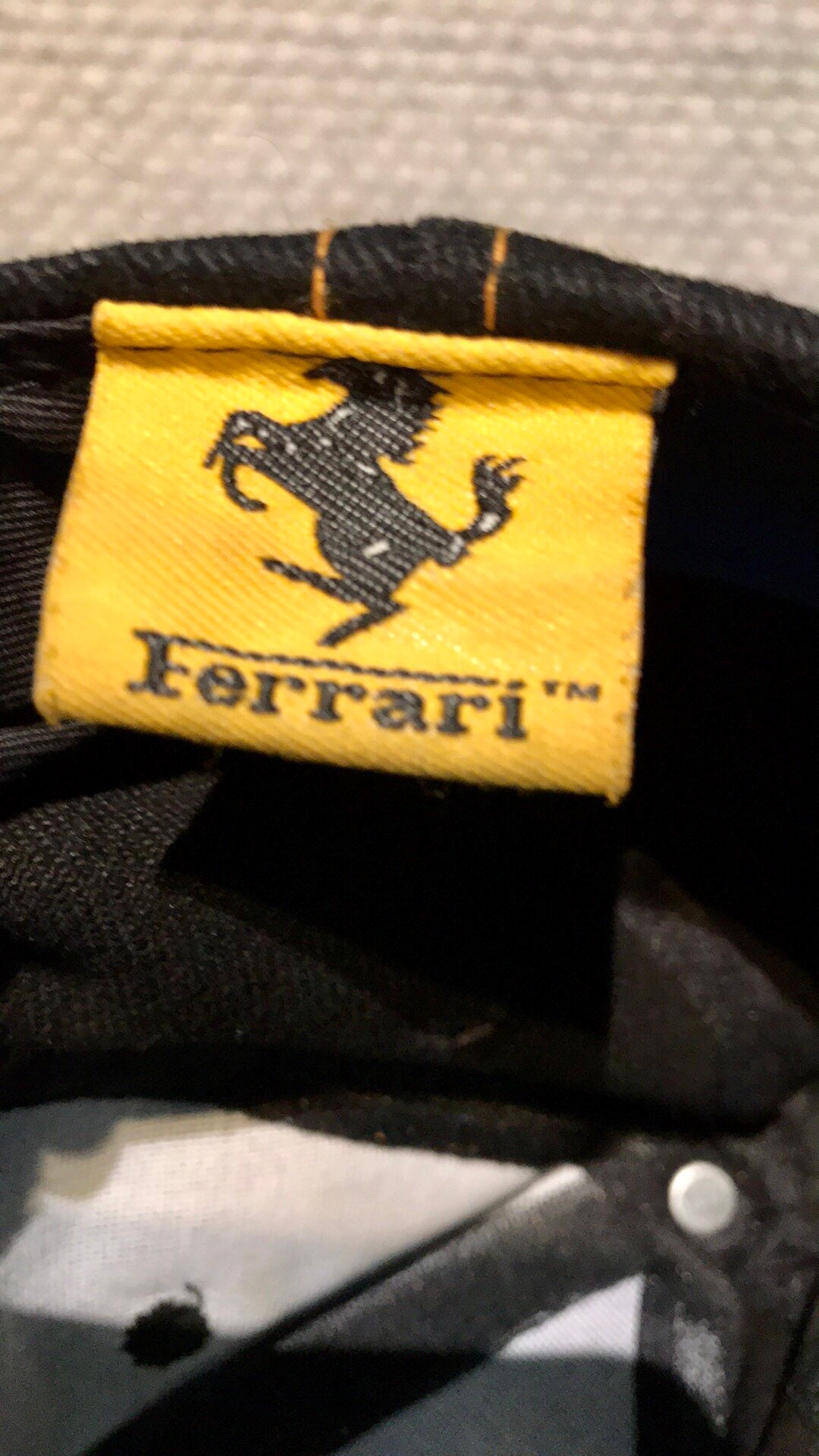 Rare Vintage 1996 Ferrari Black With Red Ferrari Triple Embroidered and ...