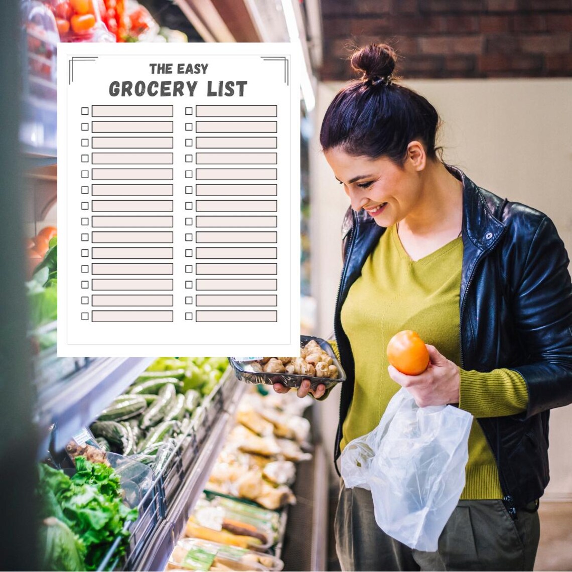 Printable Shopping List Template, to Buy List, Item Checklist, Shopping ...