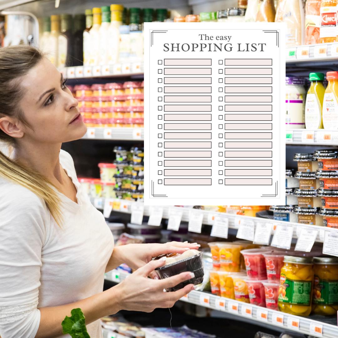 Printable Shopping List Template, to Buy List, Item Checklist, Grocery ...