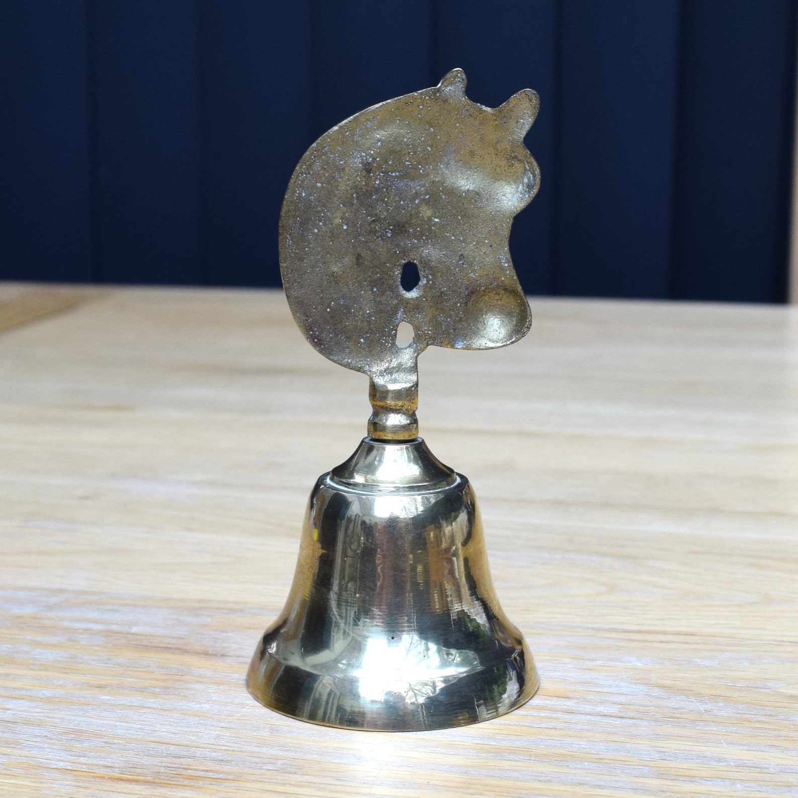 Horse Head Brass Bell - Etsy