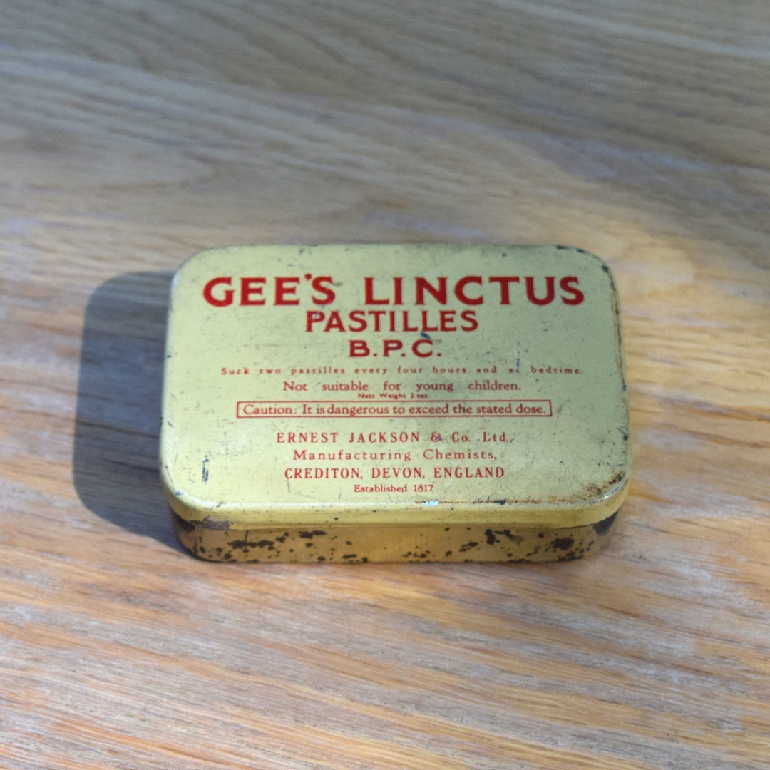 Gee's Linctus Pastilles Tin - Etsy