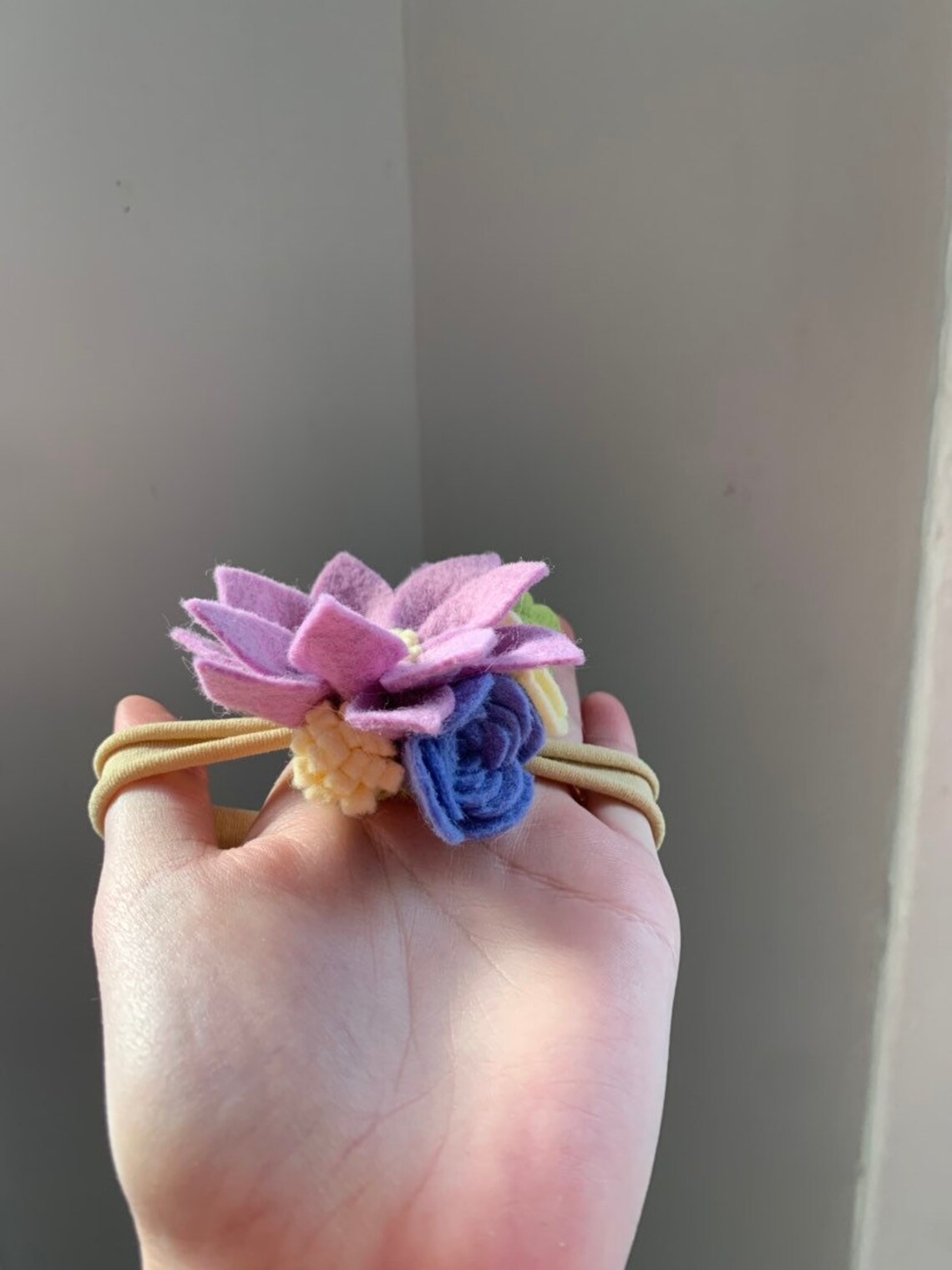 Periwinkle Felt Flower Headband Felt Flower Headband Purple Felt ...