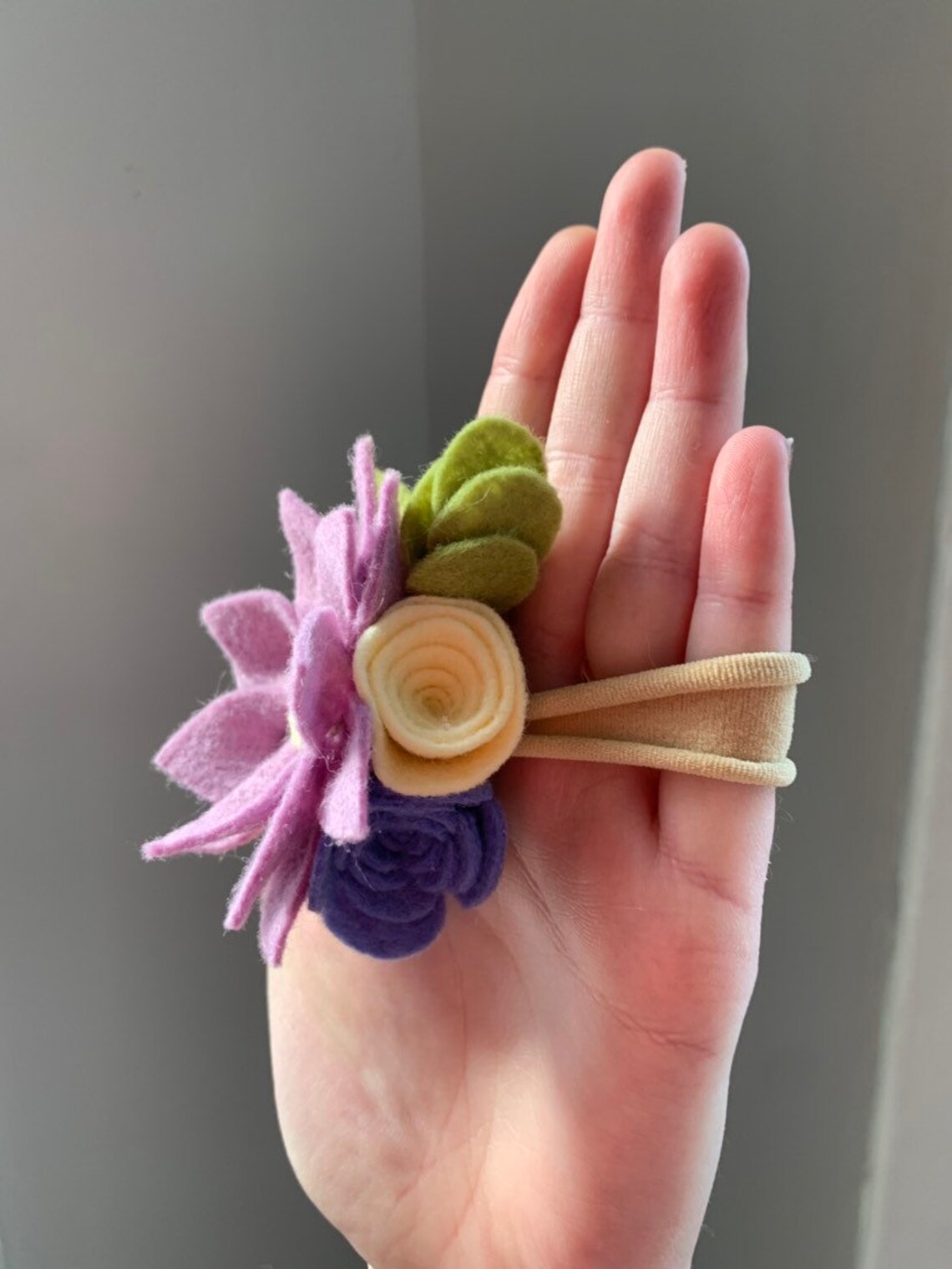 Periwinkle Felt Flower Headband Felt Flower Headband Purple Felt ...