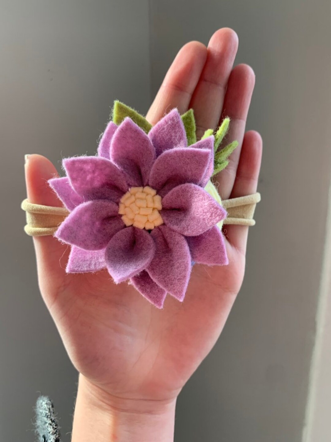 Periwinkle Felt Flower Headband Felt Flower Headband Purple Felt ...