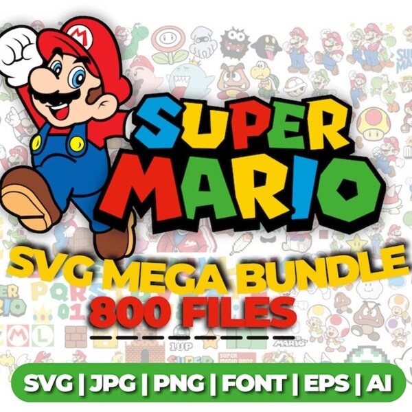 Mario Svg - Etsy