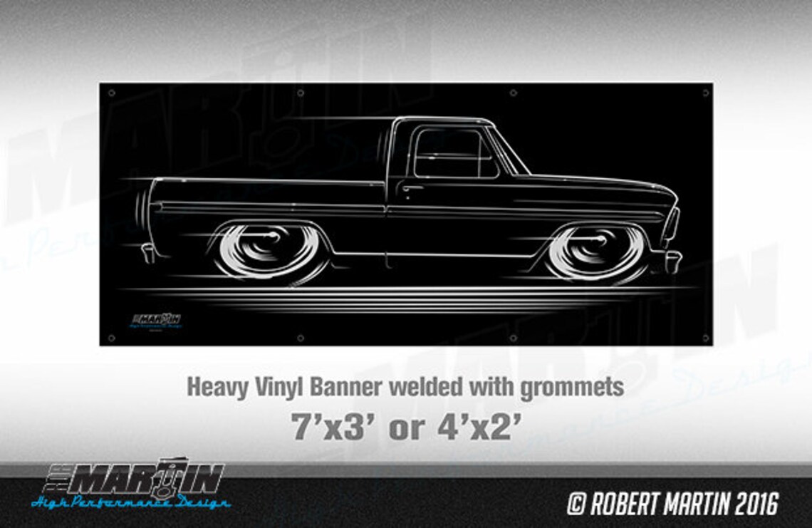 Big Banner 1967 1972 Ford F100 Bumpside Truck 1968 1969 1970 | Etsy