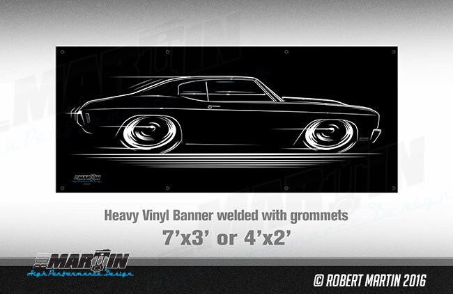 BIG BANNER 1970 Chevy Chevelle Design Chevrolet Ss Super - Etsy