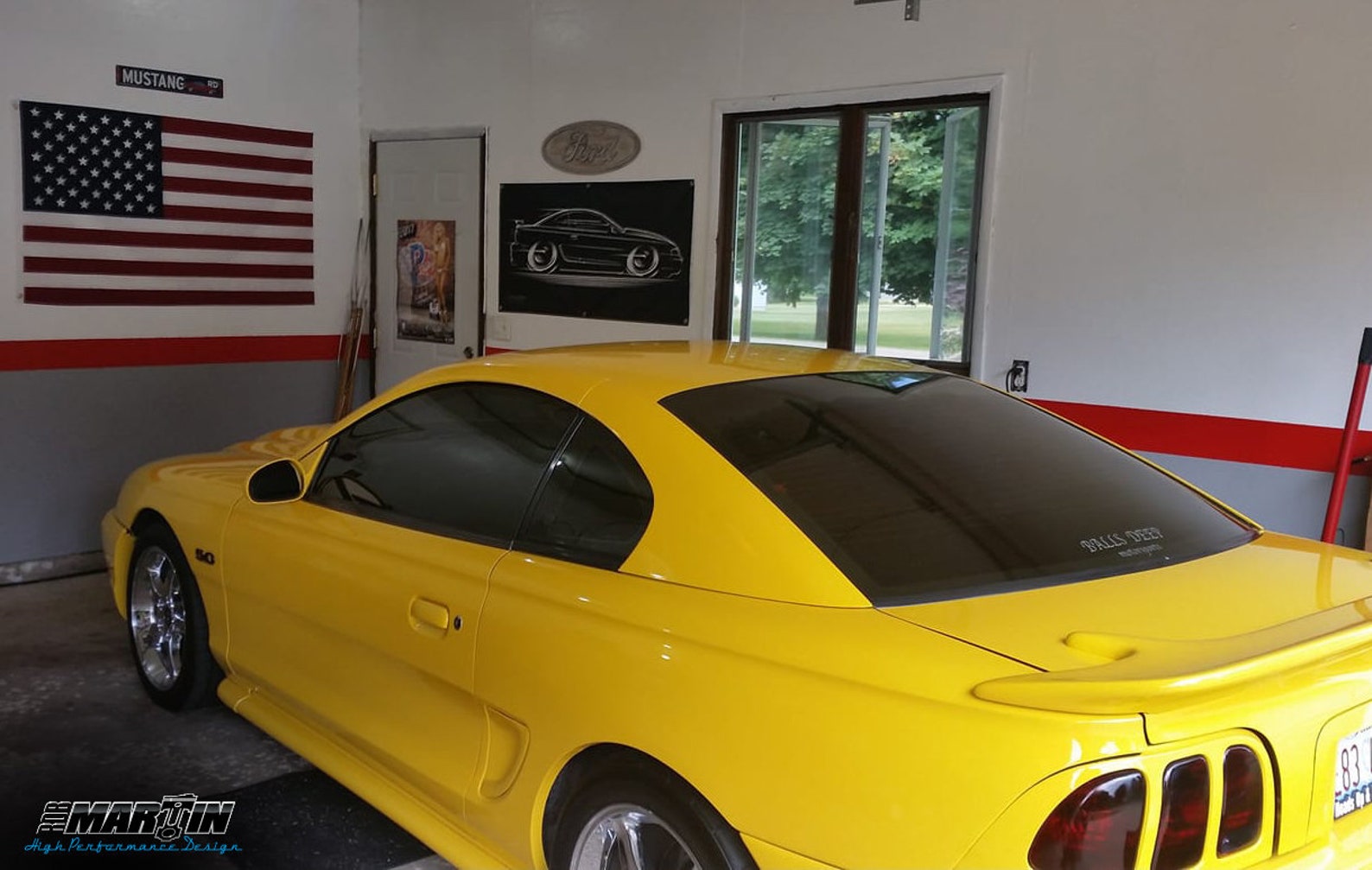 BIG BANNER SN95 Mustang 1994 1995 1996 1997 1998 Ford GT Silhouette Art ...