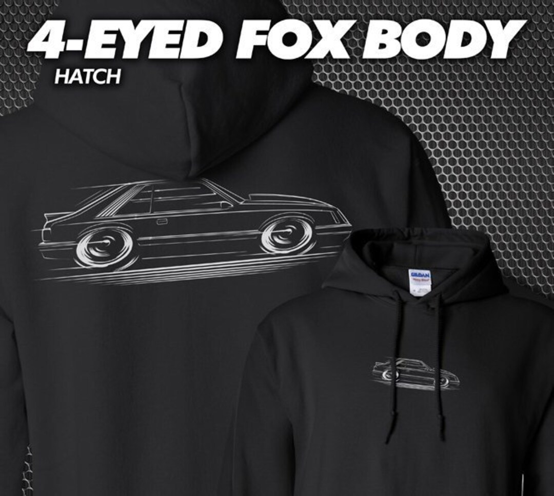 1980-1986 4 Eyed Fox Body Mustang Hatch HOODIE 5.0L Ford GT / LX 1981 ...