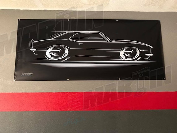 67-68 Camaro Garage Man Cave Banner Prints Art & Collectibles Digital ...
