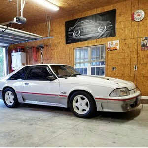 Fox Body Mustang SVT Cobra Art BIG BANNER 1993 Ford 5.0L Silhouette Art ...