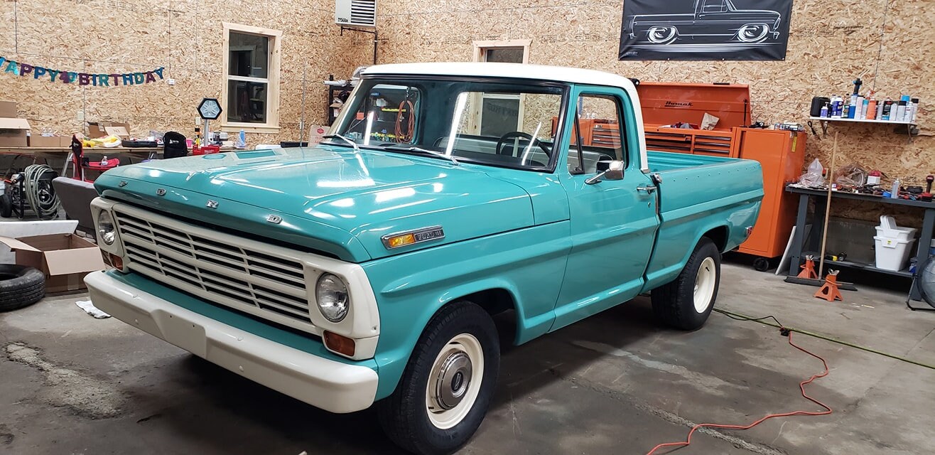 Big Banner 1967 - 1972 Ford F100 Bumpside Truck 1968 1969 1970 1971 ...