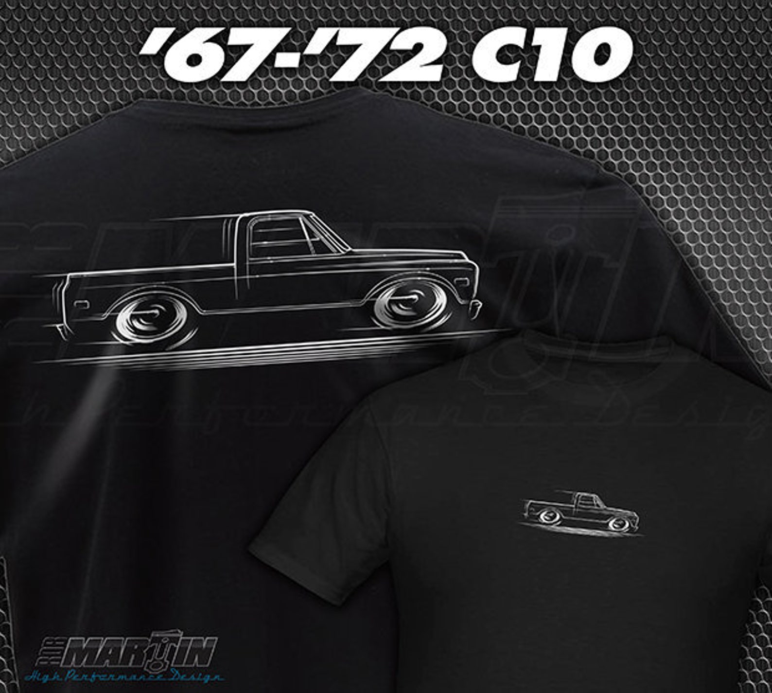 2nd Gen C10 Truck T-shirt Chevy GMC 1967 1968 1969 1970 1971 1972 C-10 ...