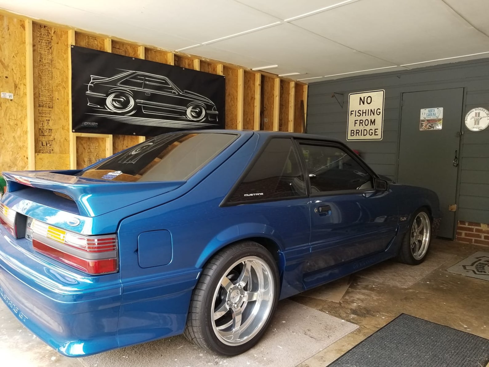 Fox Body Mustang SVT Cobra Art BIG BANNER 1993 Ford 5.0L Silhouette Art ...