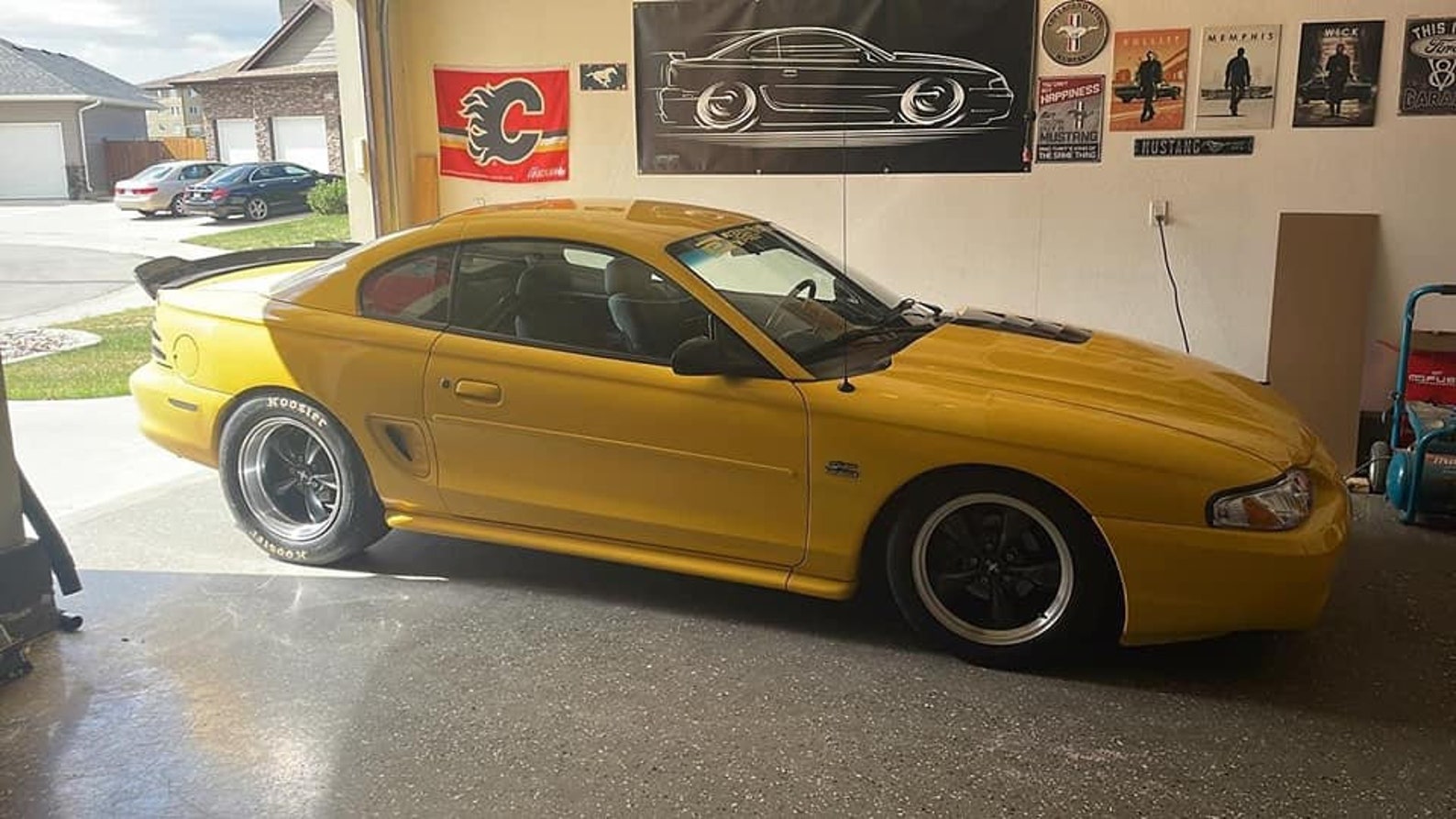 BIG BANNER SN95 Mustang 1994 1995 1996 1997 1998 Ford GT Silhouette Art ...