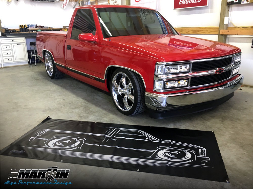 88-98 Chevy Truck Banner Chevrolet GMC OBS C1500 1988 1989 1990 1991 ...