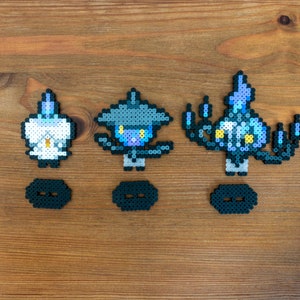 Litwick, Lampent and Chandelure Pokemon Figures, Pokemon Gifts, Pixel ...