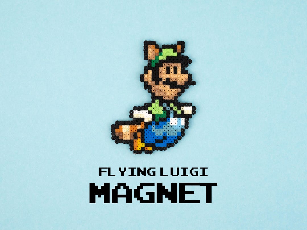 Flying Luigi Magnet, Super Mario Magnet - Etsy